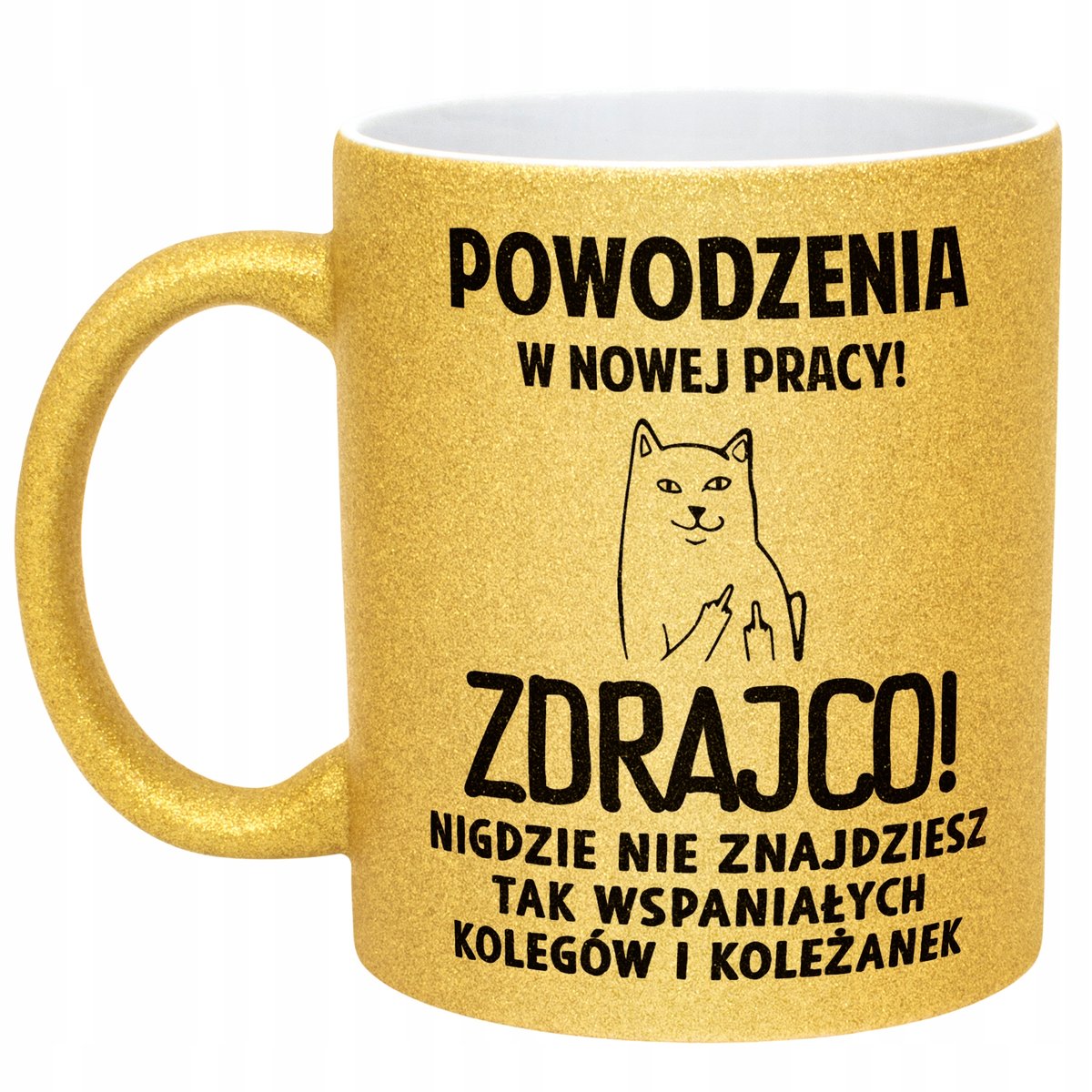 Złoty kubek brokatowy Na Pożegnanie Odejście z Pracy Zabawny Prezent - Bullz | Sklep EMPIK.COM