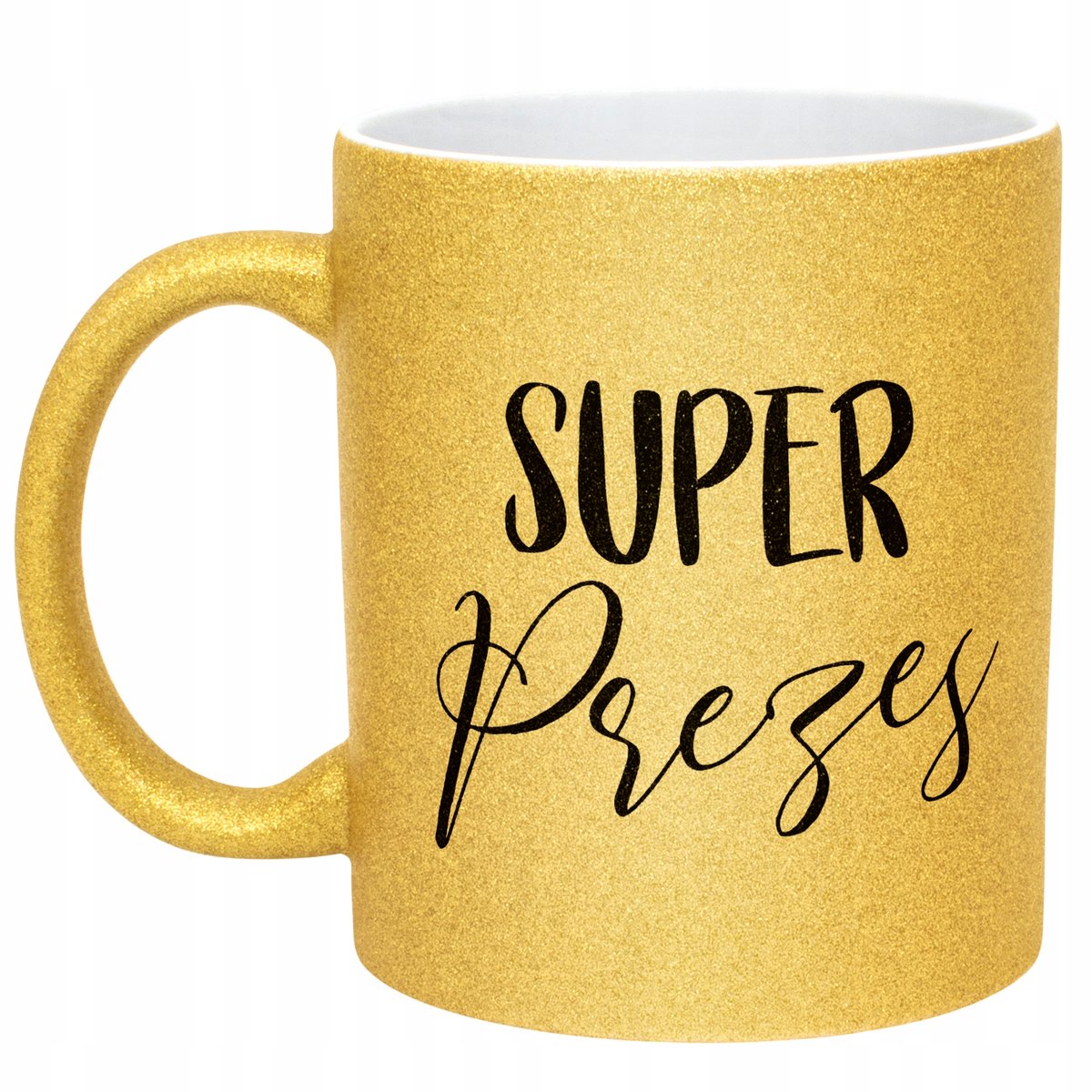 Złoty kubek brokatowy Super Prezes Dla Prezesa Prezeski Prezen Praca - Bullz | Sklep EMPIK.COM