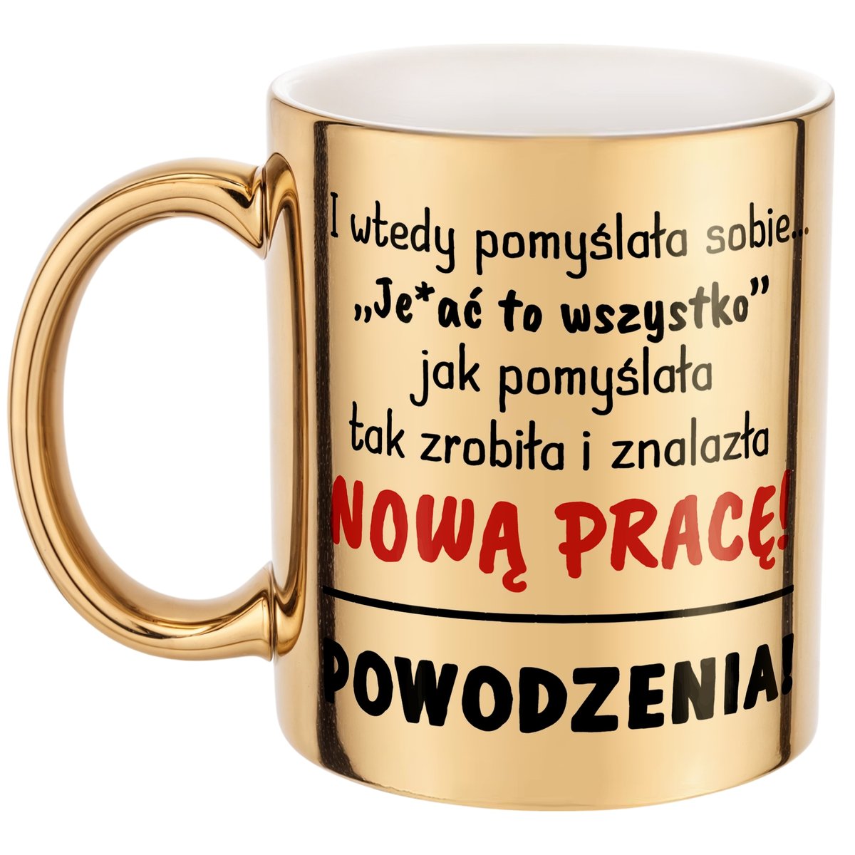 Złoty kubek ceramiczny Na Pożegnanie Odejście z Pracy Dla Koleżanki Prezent - Bullz | Sklep ...