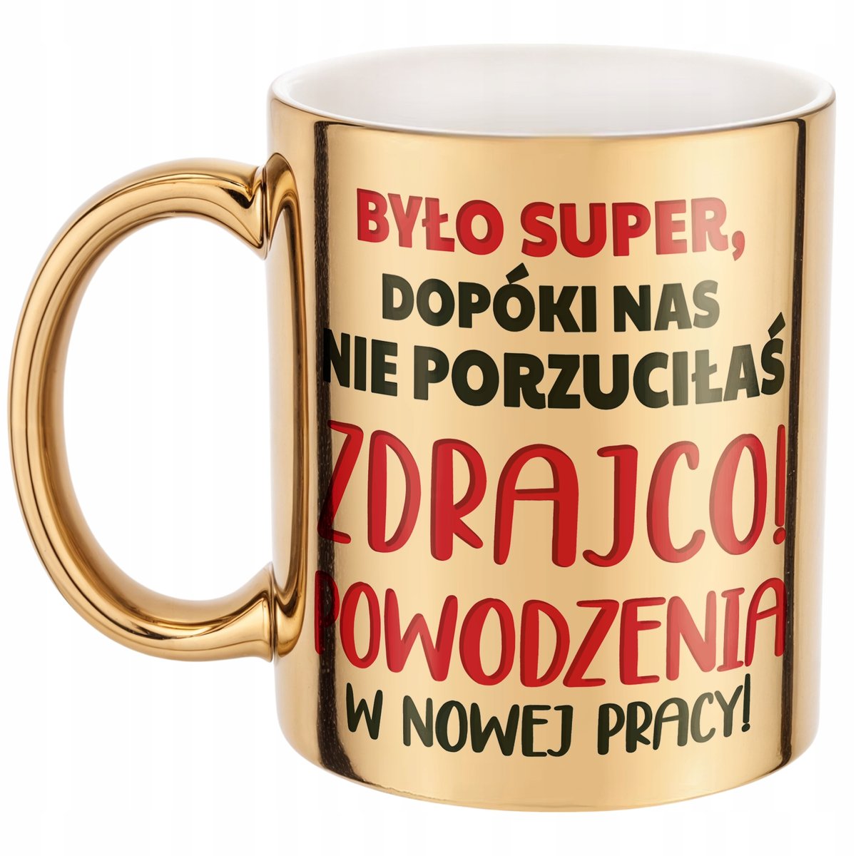 Złoty Kubek ceramiczny Pożeganie Odejście z Pracy Dla Koleżanki Prezent - Bullz | Sklep EMPIK.COM