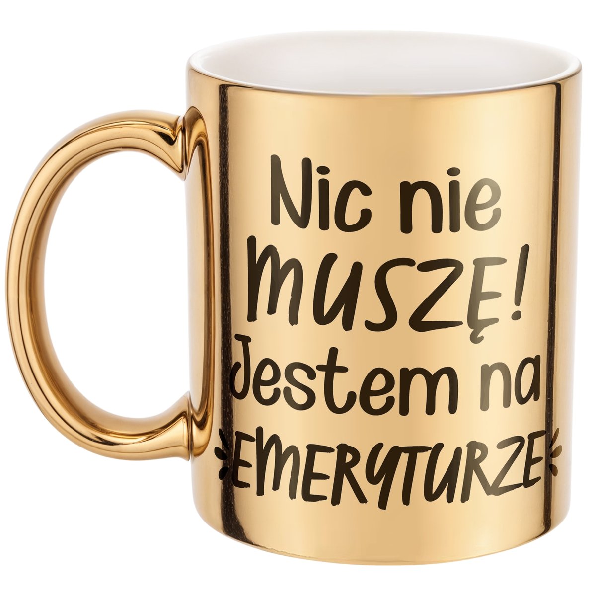 Złoty Kubek ceramiczny z okazji Emerytury Dla Emeryta Emerytki Prezent - Bullz | Sklep EMPIK.COM