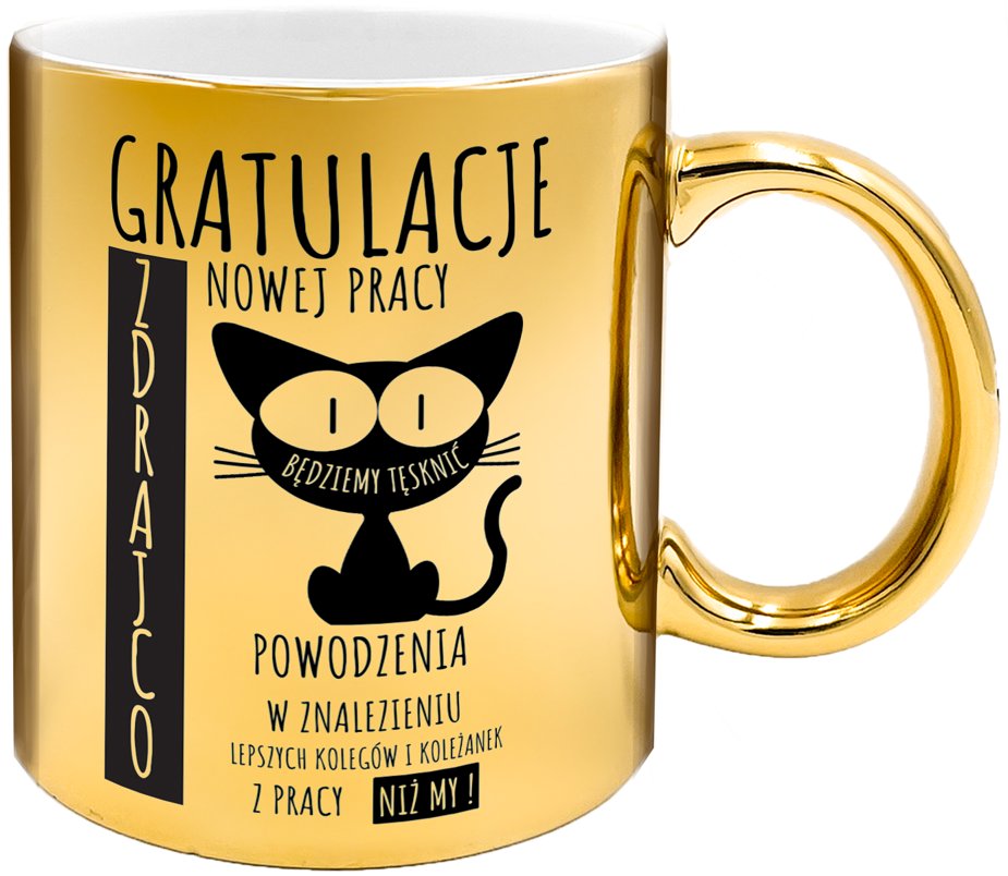 ZŁOTY KUBEK NA PREZENT POŻEGNANIE KOLEGI KOLEŻANKI Z PRACY - Inna marka | Sklep EMPIK.COM