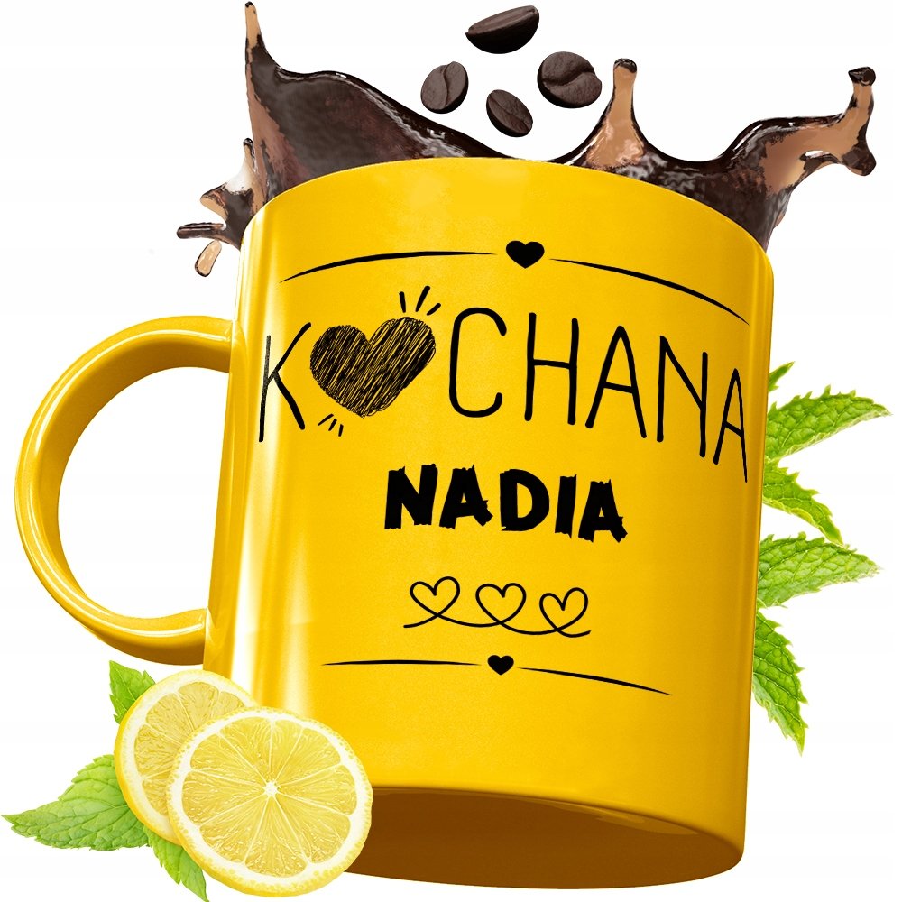 Złoty Kubek Premium Dla Nadii na Urodziny na Prezent z Nadrukiem z ...