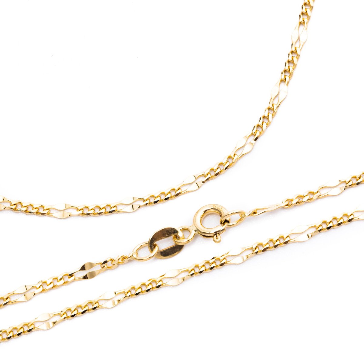 Złoty łańcuszek 585 Figaro - Monilu | Moda Sklep EMPIK.COM