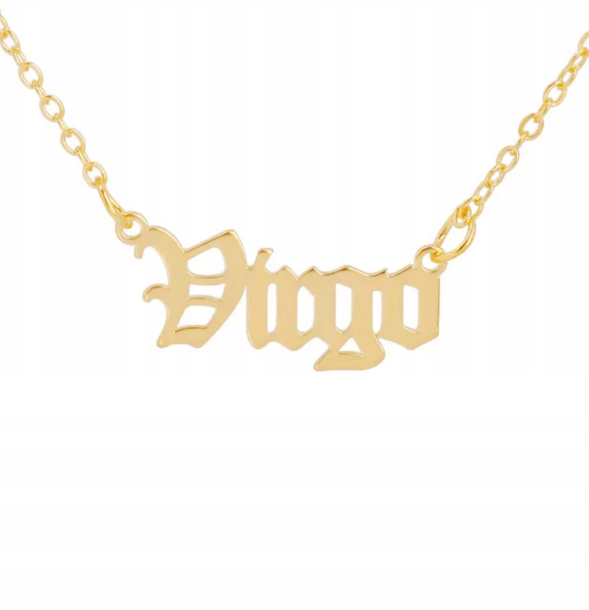 Złoty Naszyjnik Panna Znak Zodiaku Virgo Zodiac Sign Stal Chirurgiczna ...