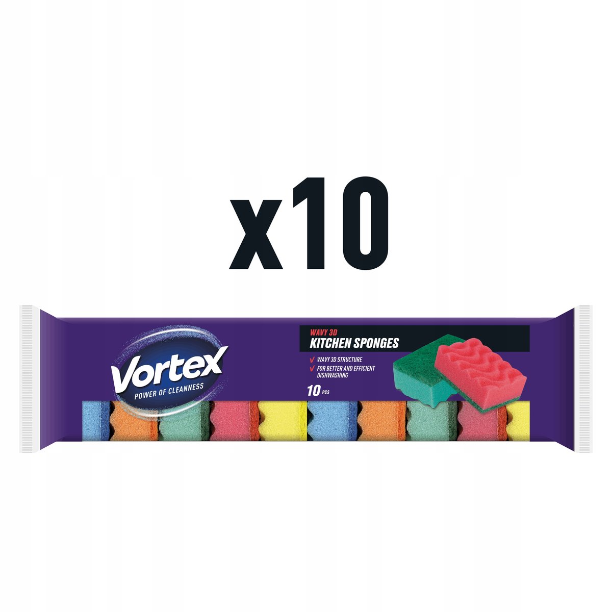 ZMYWAKI GĄBKI KUCHENNE GĄBKA ZMYWAK DO MYCIA NACZYŃ ZESTAW VORTEX 100 ...