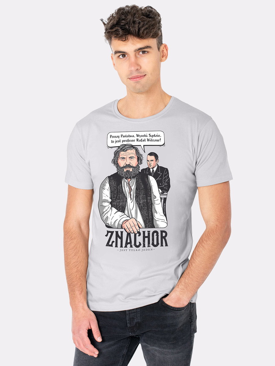 ZNACHOR / PROFESOR RAFAŁ WILCZUR / koszulka męska / szara - Nadwyraz ...