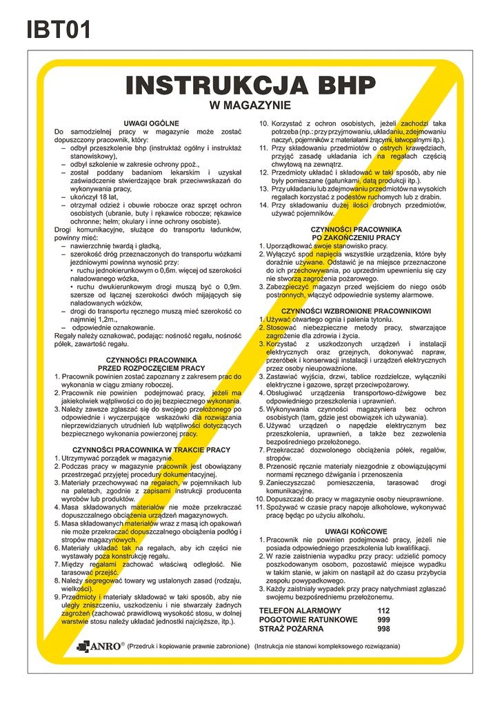 Znak bezpieczeństwa - Z-IPT01 - M&C - ANRO | Sklep EMPIK.COM