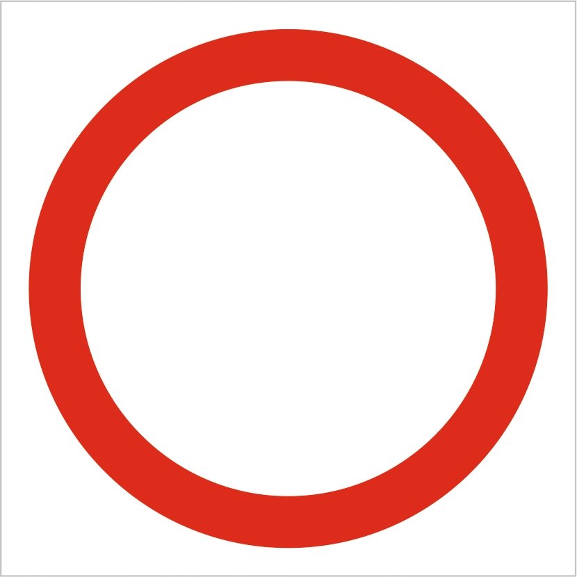 Znak drogowy Zakaz ruchu w obu kierunkach, grube PCV3, format 30x30cm ...