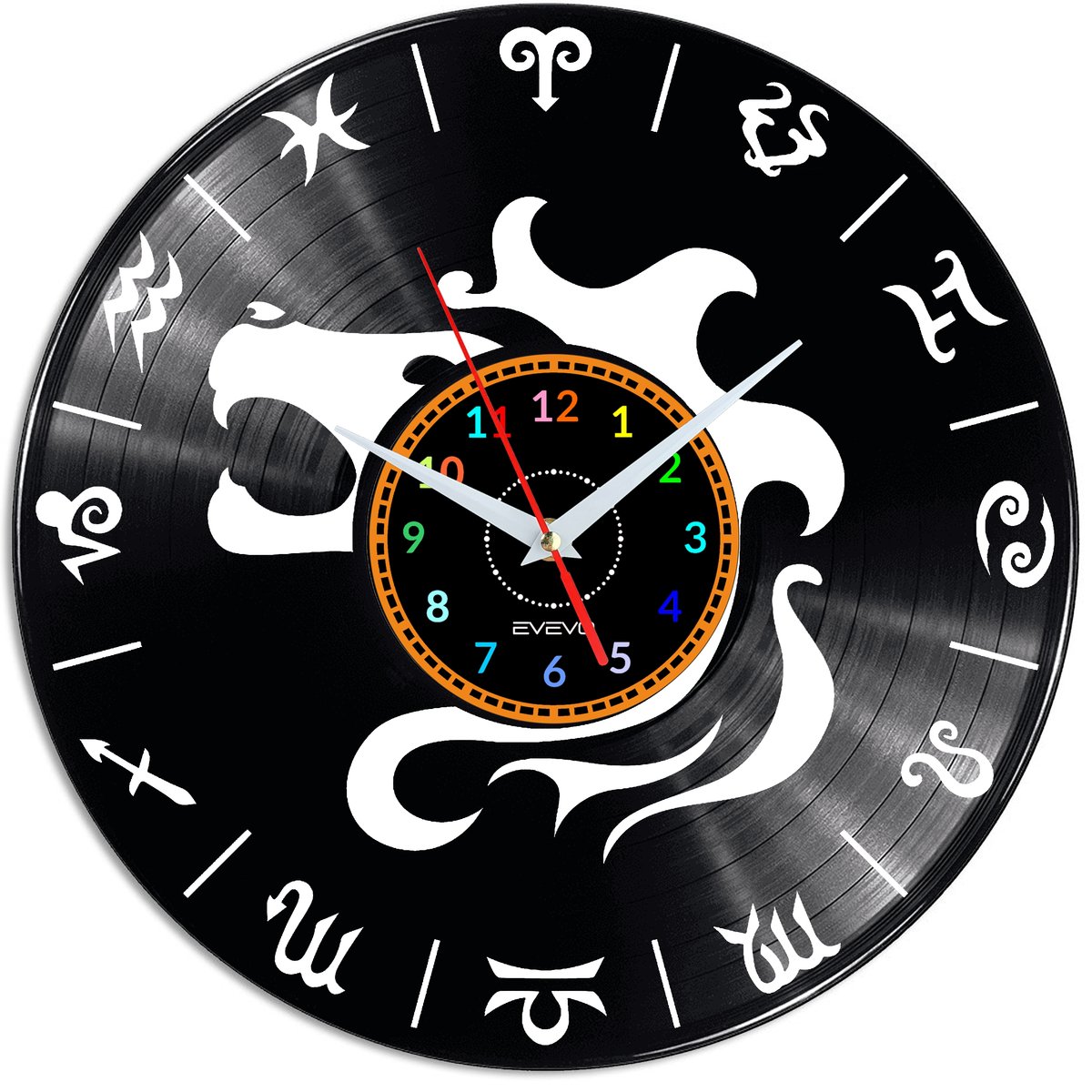 Znak Zodiaku Lew – Zegar Ścienny z Płyty Winylowej – Astrologia ...