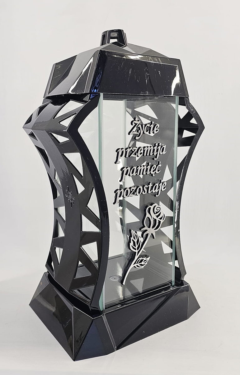 Znicz Lampion AŻUR KAJUMA Czarny - Srebrny - Inna marka | Sklep EMPIK.COM