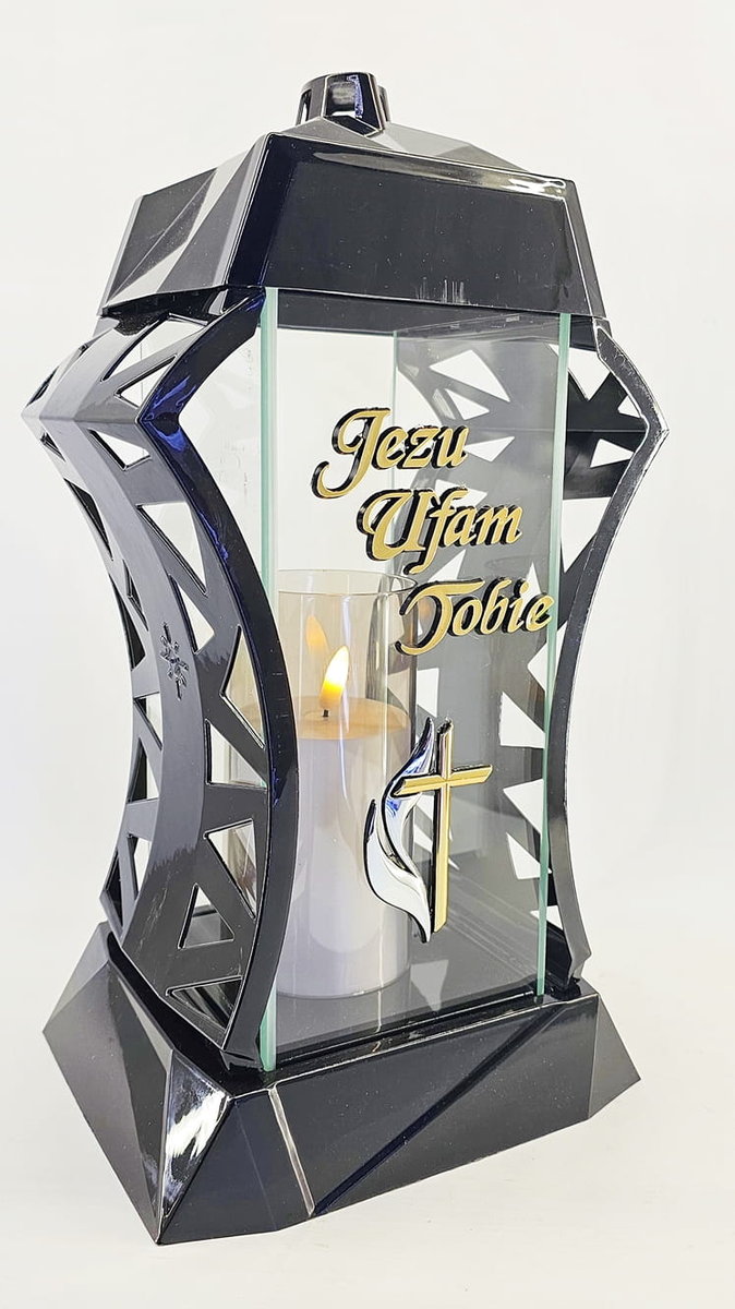 Znicz Lampion AŻUR KAJUMA "Jezu Ufam Tobie" - Inna marka | Sklep EMPIK.COM