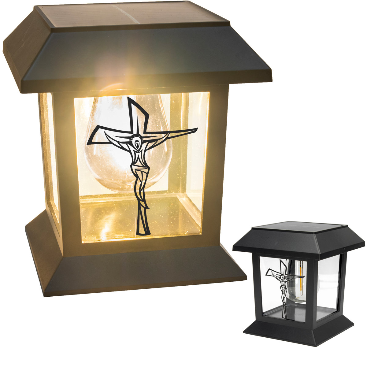 Znicz Solarny Led Lampion Na Grób Statuetka Na Cmentarz Z Krzyżem - Inna marka | Sklep EMPIK.COM