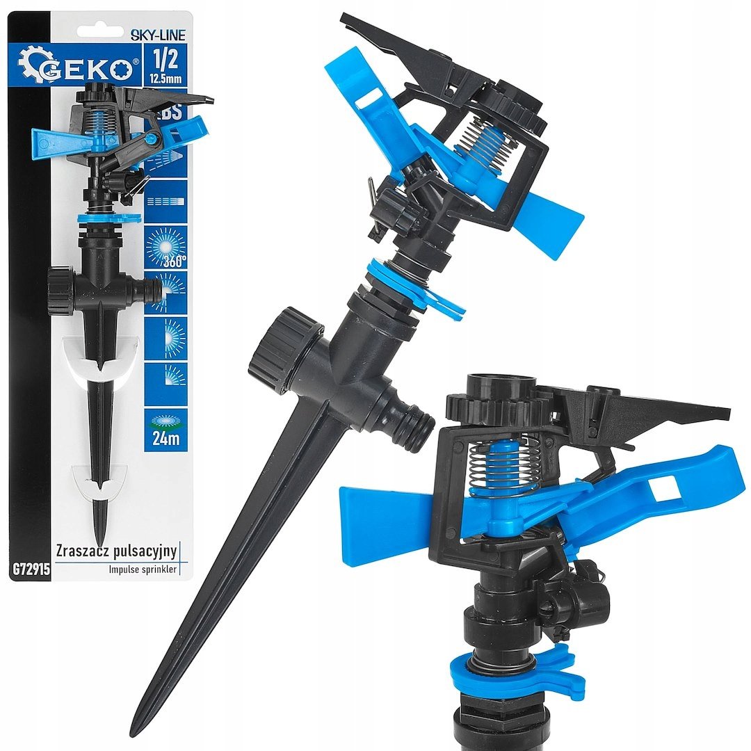 Zraszacz Pulsacyjny Obrotowy Regulowany SKY-LINE do Ogrodu G72915 - Geko | Sklep EMPIK.COM