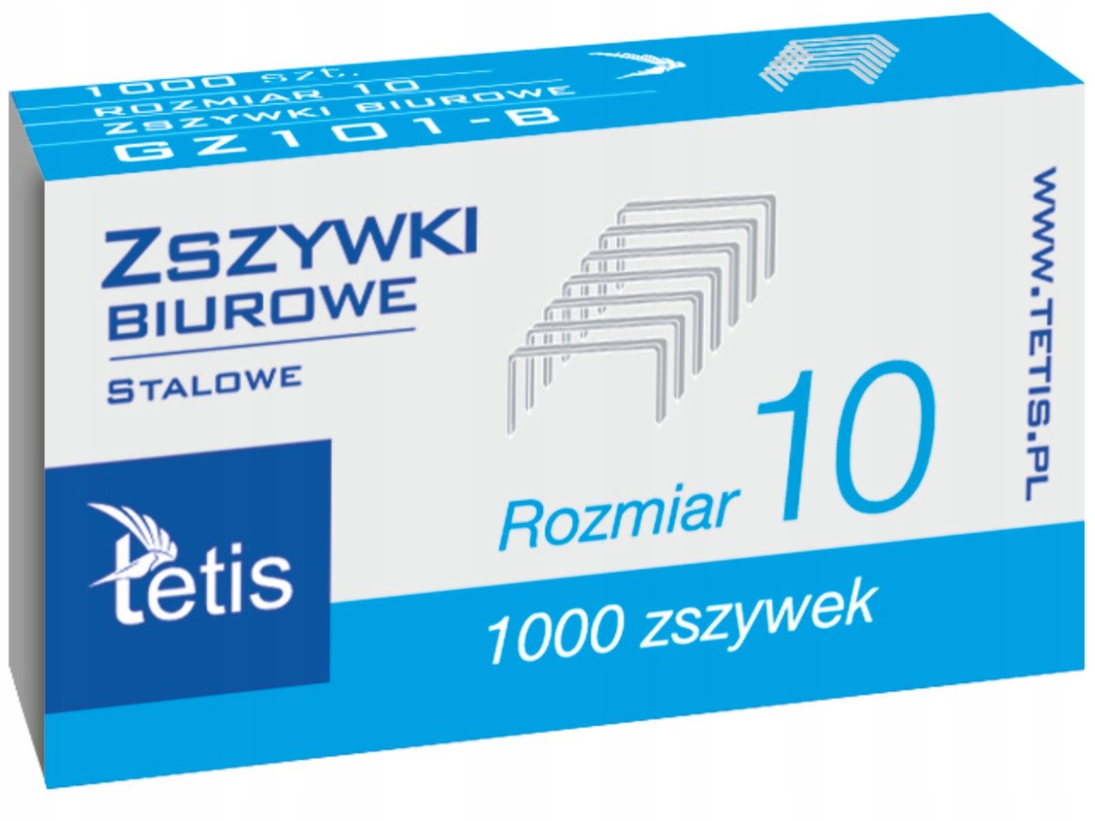 Zszywki Biurowe Stalowe No.10 Gz101-B Tetis - TETIS | Sklep EMPIK.COM
