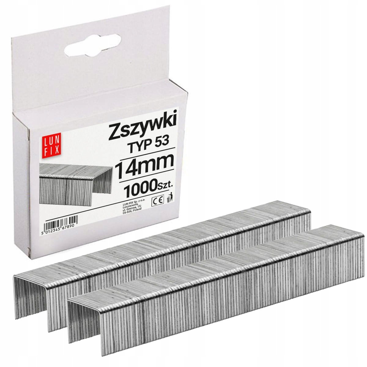 Zszywki do takera 14 mm typ 53 tapicerskie stalowe do zszywacza 1000szt ...