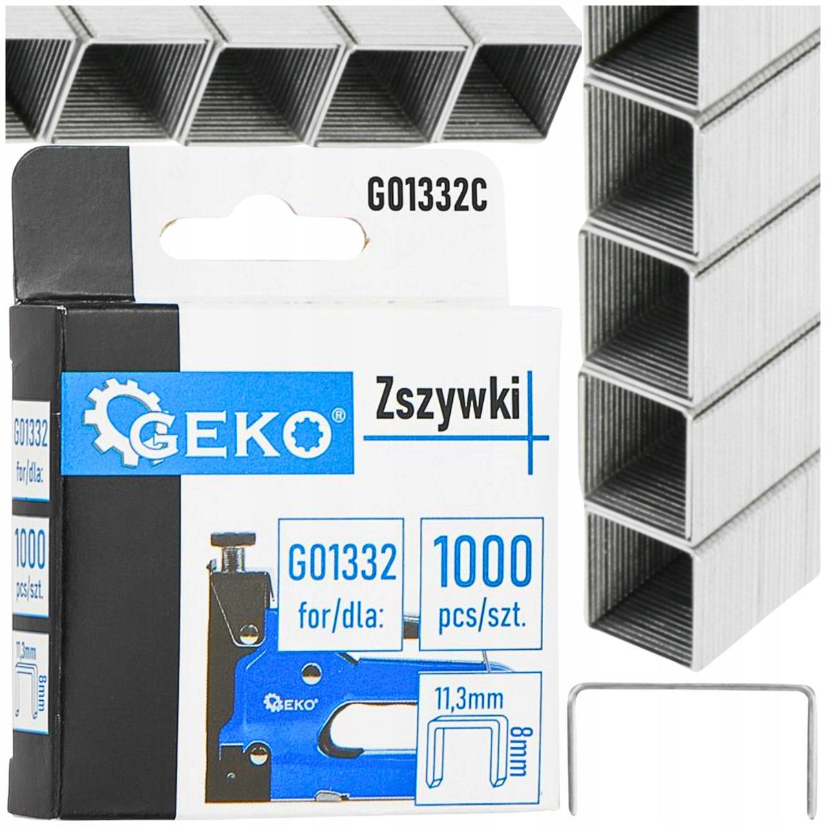 ZSZYWKI DO TAKERA TAPICERSKIE 8MM HARTOWANE MOCNE GEKO 1000 SZT - Geko ...