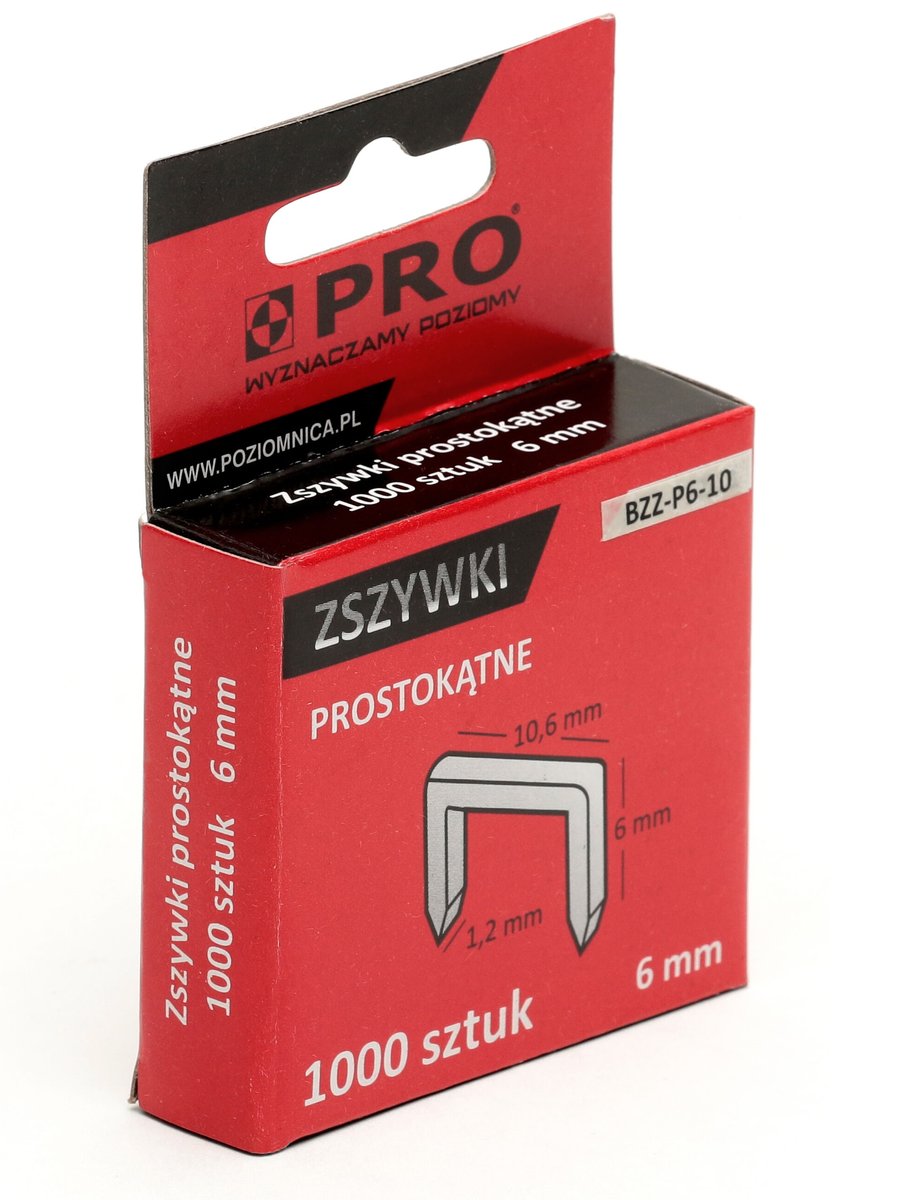 Zszywki Prostokątne Do Zszywacza, Takera, Długość 6Mm (Pro-Zz004) Pro ...