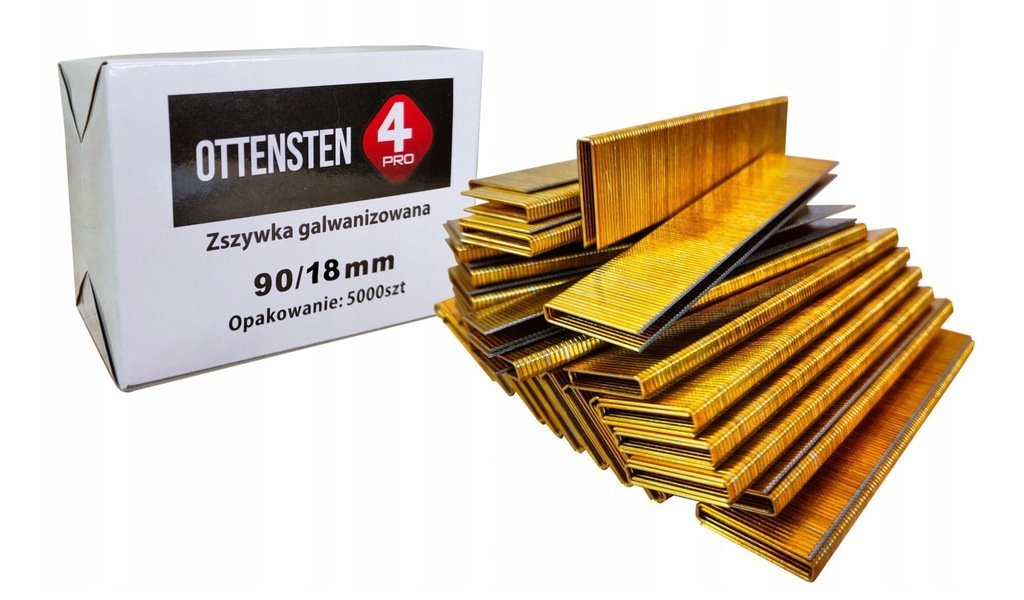 ZSZYWKI STOLARSKIE galwanizowane TYP 90 E do taker zszywacz 18mm 5000 szt - 4PRO | Sklep EMPIK.COM