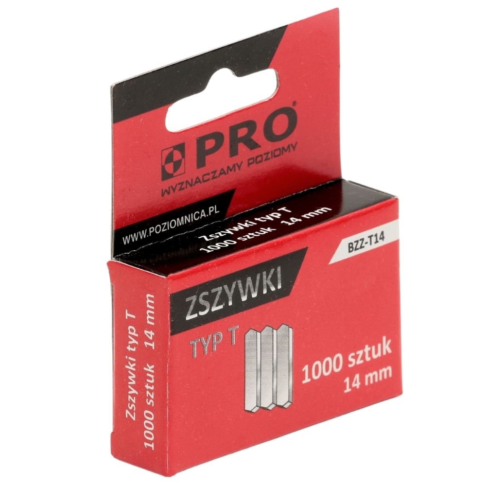Zszywki typ T 14mm 1000szt BZZ-T14 PRO-ZZ011 - PRO | Sklep EMPIK.COM