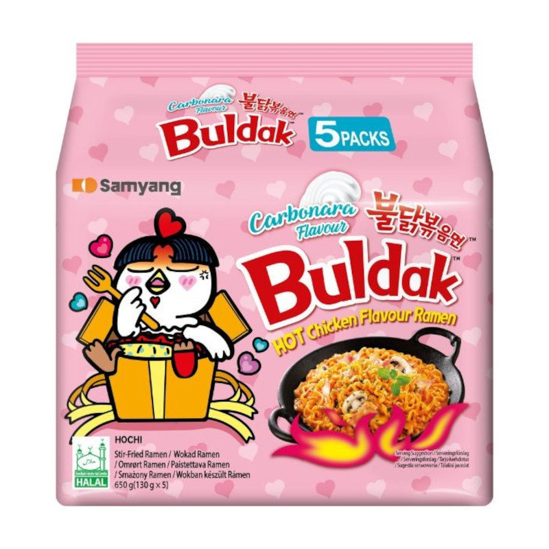 Zupka Instant Samyang Ramen Hot Chicken Carbonara Buldak 5X 130G ...