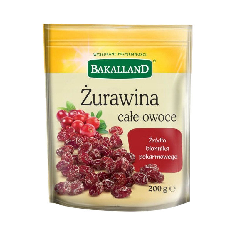 Żurawina Całe Owoce Bakalland Suszona 200 G - Bakalland | Sklep EMPIK.COM