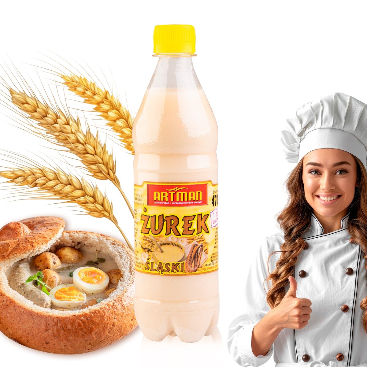 Żurek Żur Śląski zakwas w butelce DOMOWY GOTOWA ZUPA 470ml bez ...