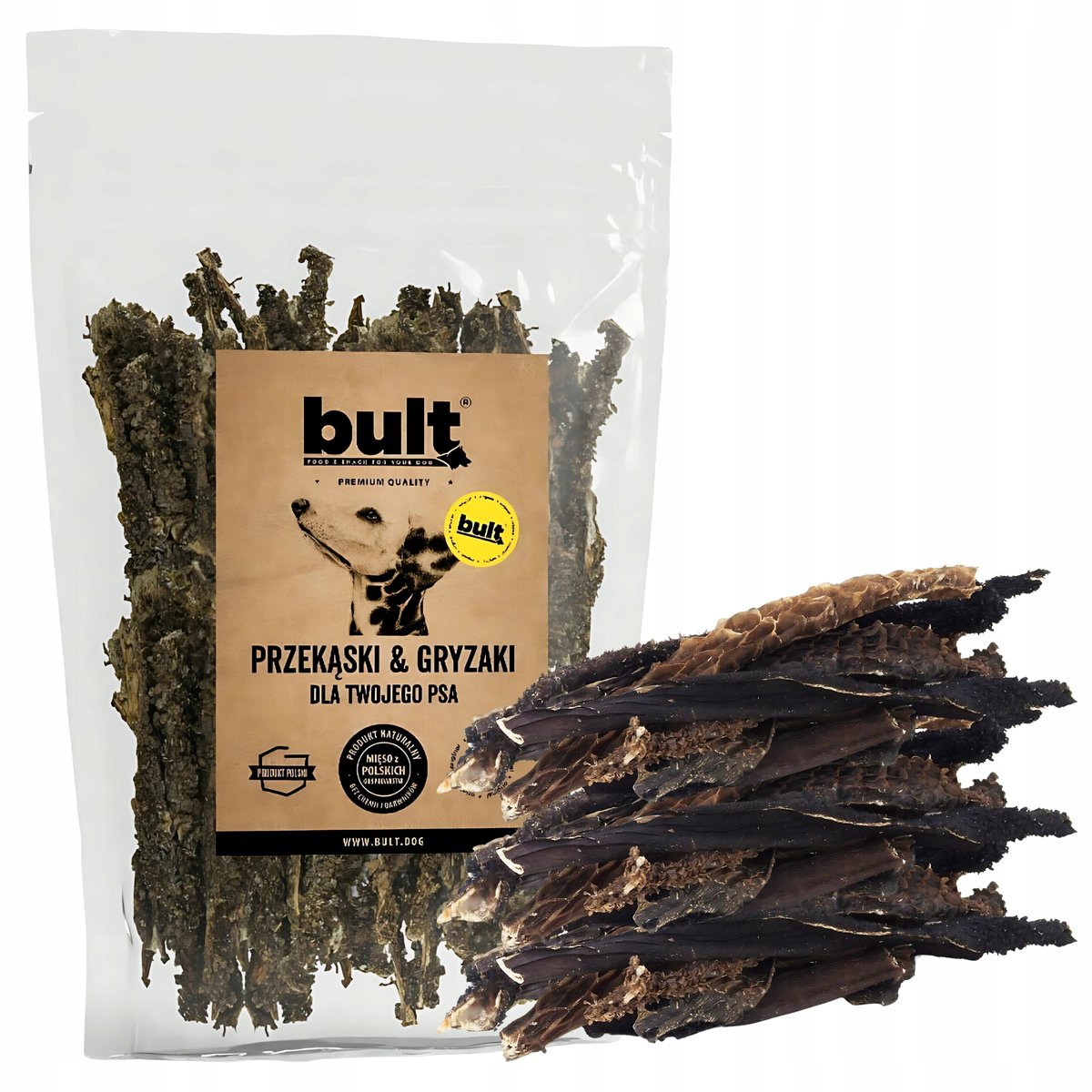 ŻWACZE ŻOŁĄDKI WOŁOWE SUSZONE BULT 400g. 100% NATURALNE SMACZKI DLA PSA ...