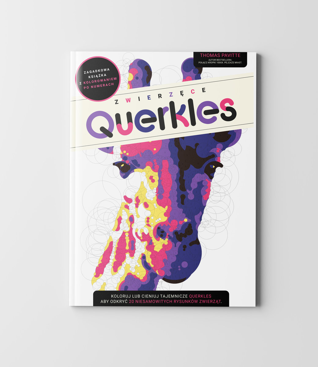 Zwierzęce Querkles. Zagadkowa książka z kolorowaniem po numerach - Pavitte Thomas | Książka w Empik