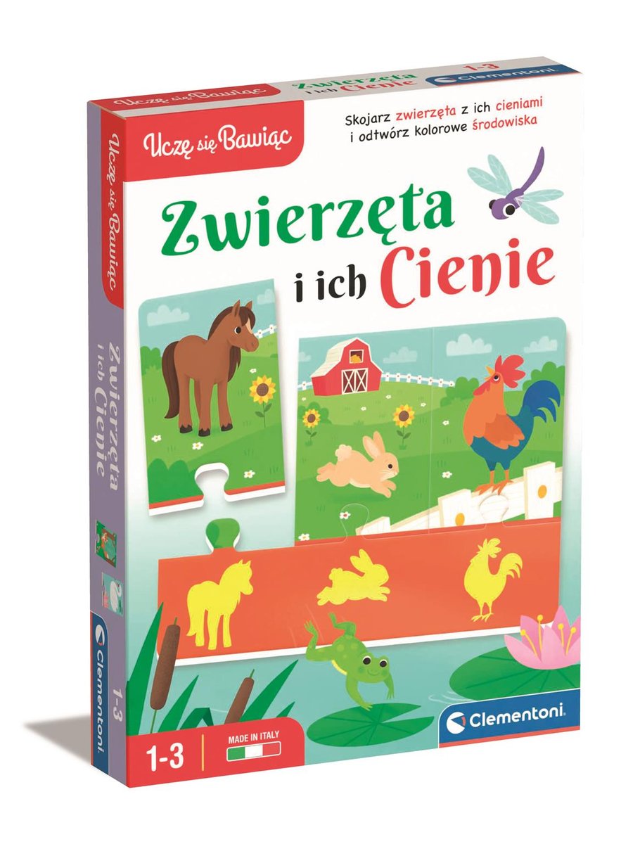 Zwierzęta I Ich Cienie gra edukacyjna Clementoni, Uczę się Bawiąc ...