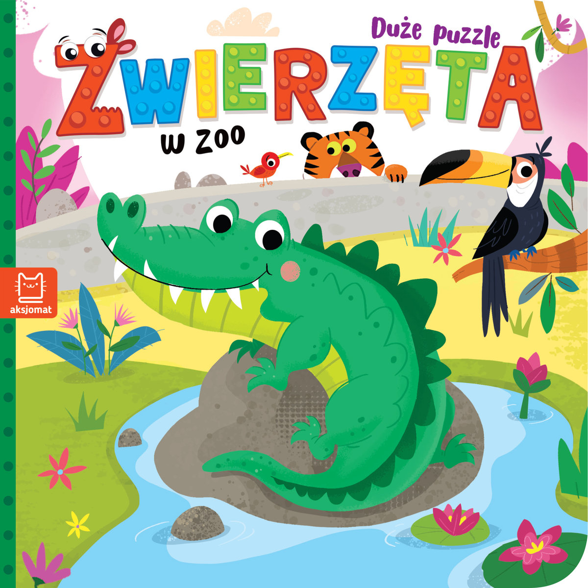 Zwierzęta w zoo. Duże puzzle - Michalec Bogusław | Książka w Empik