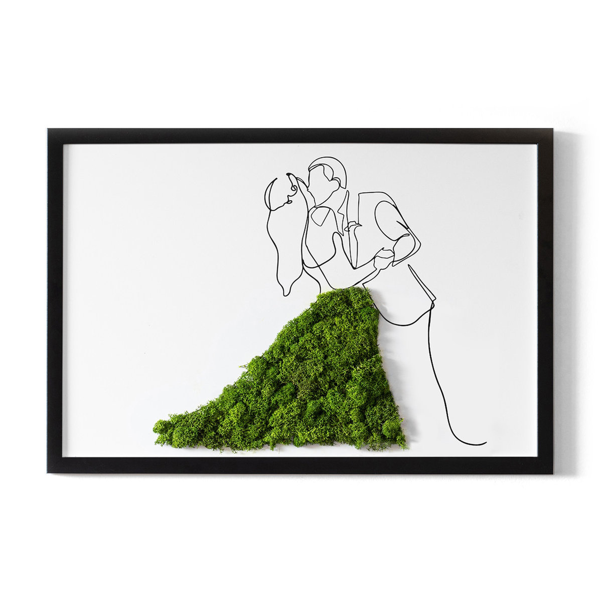 Żyjący Obraz Z Mchem W Drewnianej Ramie - Tańcząca Para - 60X40 Cm ...