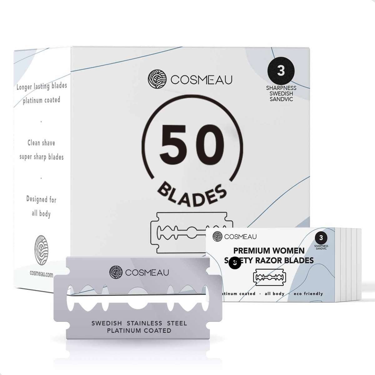 Żyletki do maszynek Bamboozy Safety Razor 50 sztuk COSMEAU | Sklep ...