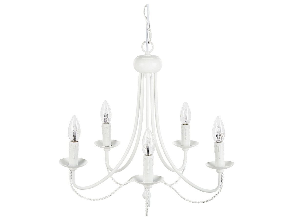 Żyrandol metalowy biały DABUS - Beliani | Sklep EMPIK.COM