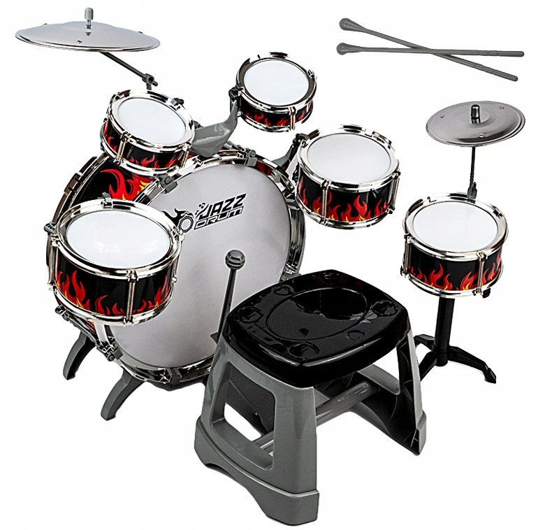 Perkusja Dla Dzieci Duży Zestaw 6 Bębnów 2 Talerze - click4TOYS | Sklep ...