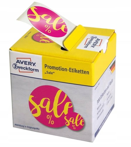 Etykiety promocyjne napis SALE Avery 2 rozmiary/op - Avery Zweckform ...