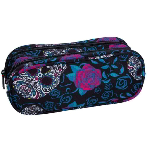 Piórnik Szkolny Dwukomorowy Coolpack Clever Skulls & Roses B65049 ...