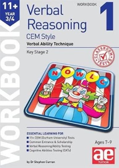 11+ Verbal Reasoning Year 34 CEM Style Workbook 1: Verbal Ability ...