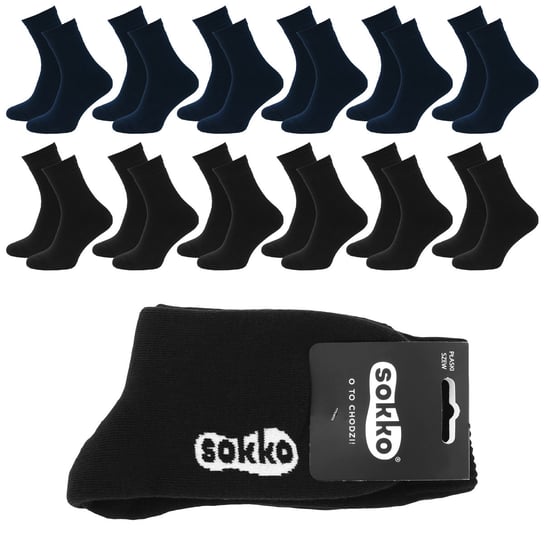 12X Sokko Skarpety Bawełniane Grube Ciepłe Frotte 42-44 - Smf12-S17-Mix ...
