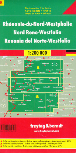 Niemcy. Nadrenia Północna-Westfalia. Mapa turystyczna 1:200 000 ...