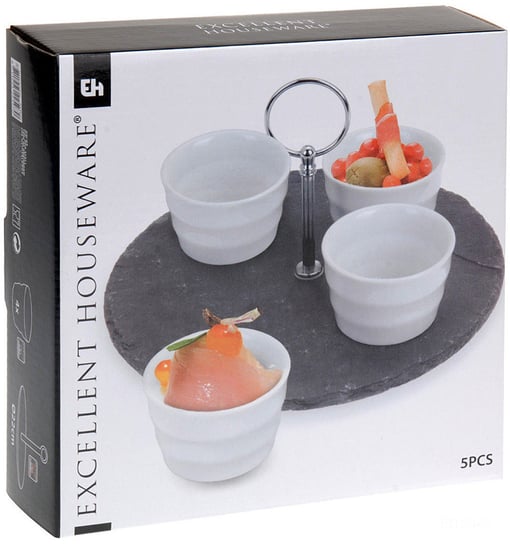 Zestaw do przekąsek EH EXCELLENT HOUSEWARE, biały, 5 elementów - EH ...