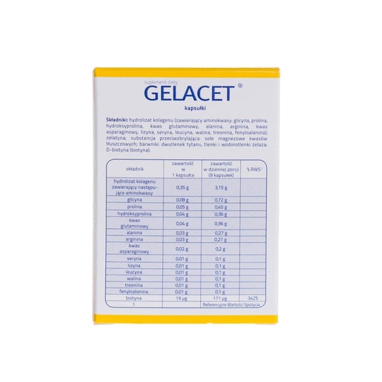 Gelacet kapsułki, suplement diety, 120 kapsułek | Sklep EMPIK.COM