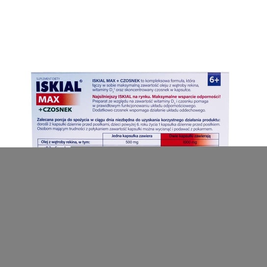 Iskial Max + Czosnek 120 Kaps. | Sklep EMPIK.COM