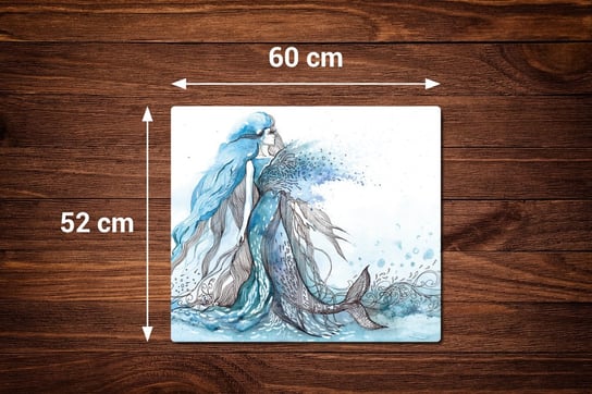 osłona na indukcję szklana Syrena rysunek 60x52, ArtprintCave ...