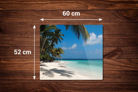 druk ochrona na indukcję Palmy plaża tropiki 60x52, ArtprintCave ...