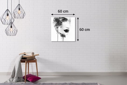 Profil twarz kobieta do kuchni foto na szkle, 60x60 cm - ArtPrintCave ...