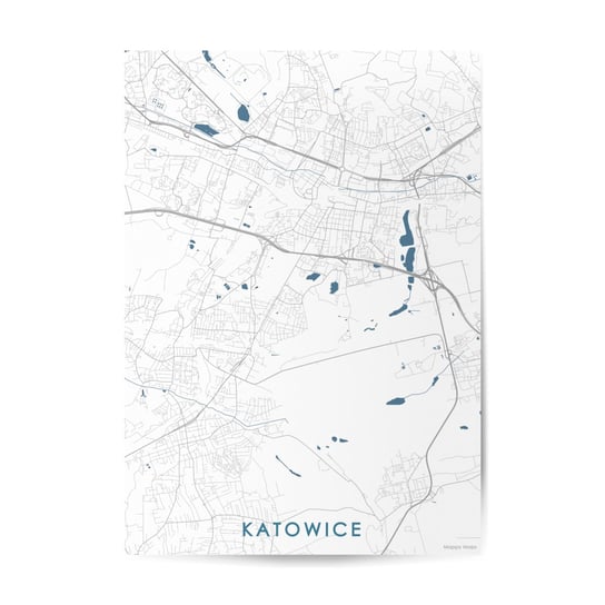 Plakat mapa Katowic - 30x42 cm - Mappy Maps | Sklep EMPIK.COM