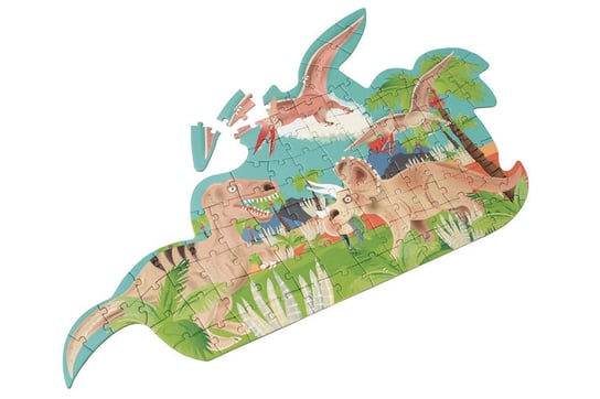 Scratch, Dwustronne Puzzle XL (100 elem) Dinozaury i szkielety ...