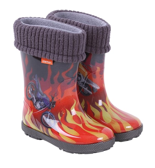 Ocieplane Kalosze Motor W Płomieniach Demar - Demar | Sklep EMPIK.COM