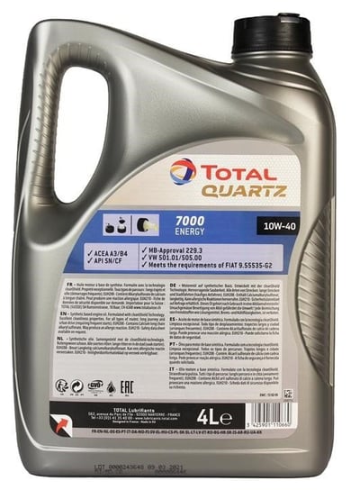 TOTAL QUARTZ 7000 ENERGY 10W40 4L - TOTAL | Motoryzacja EMPIK